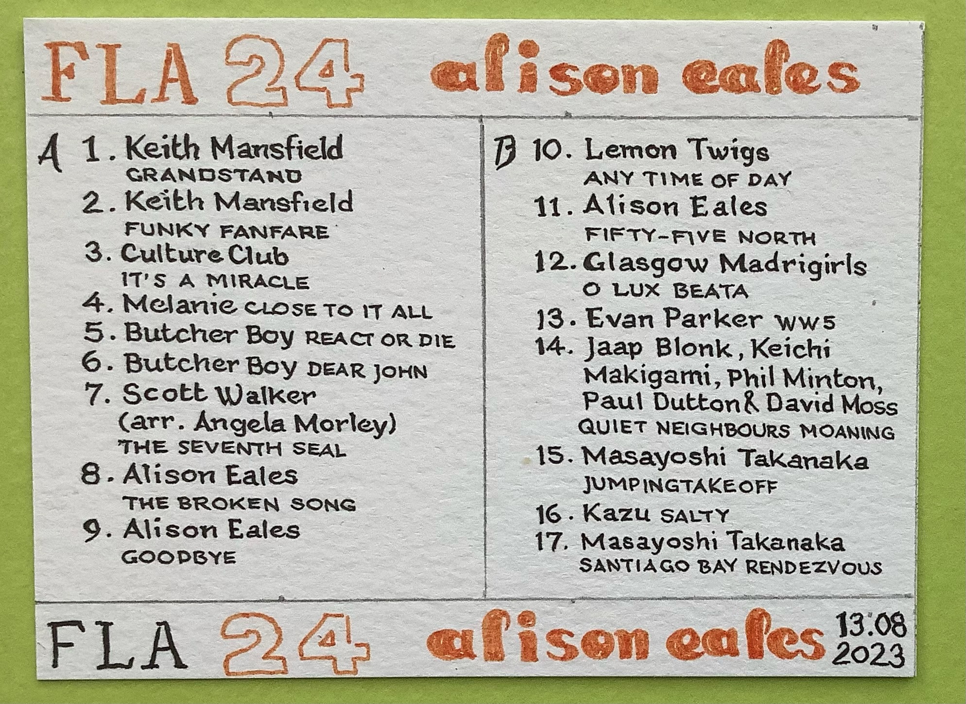 FLA 24: Alison Eales (06/08/2023) | FIRST LAST ANYTHING