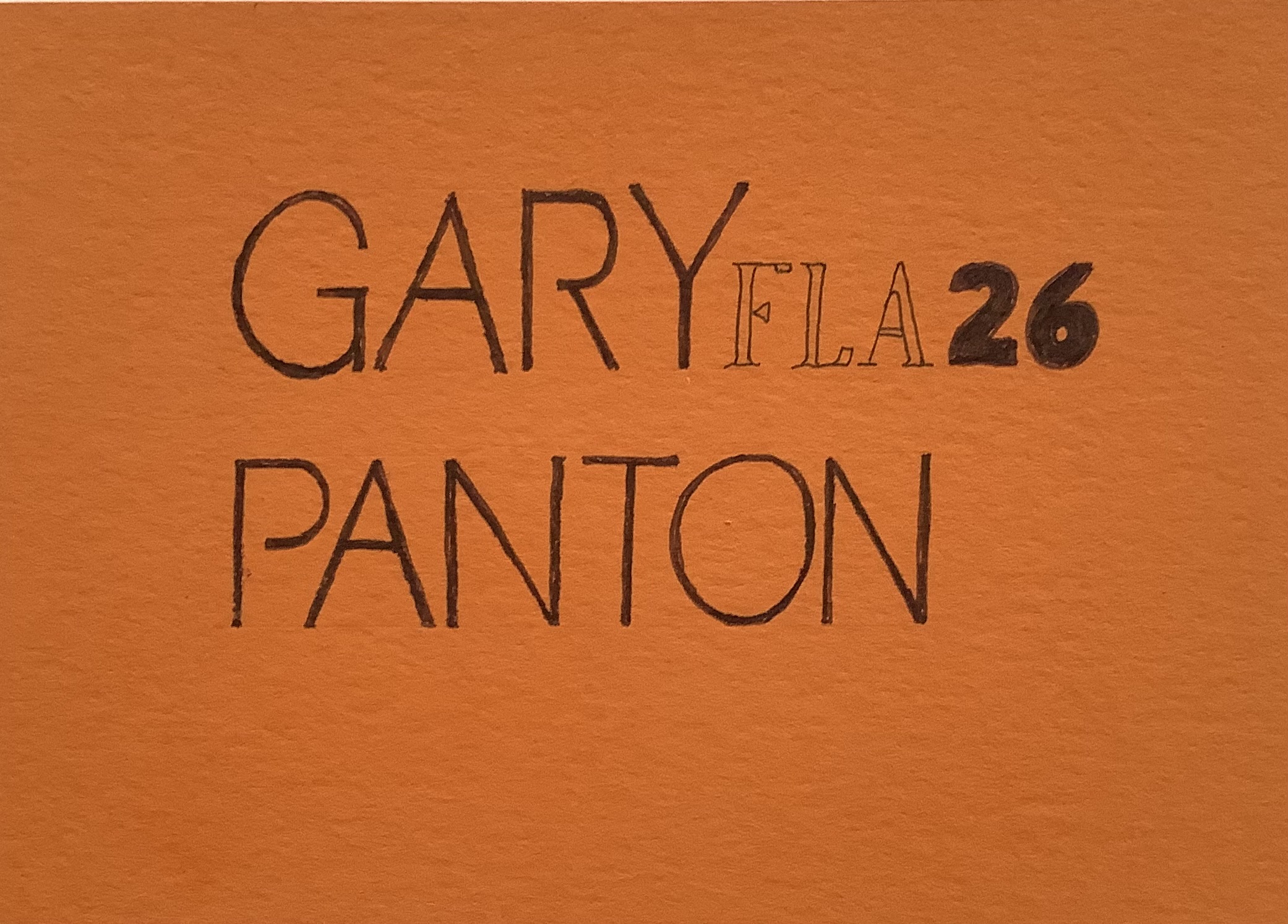 FLA 26: Gary Panton (10/08/2025) | FIRST LAST ANYTHING
