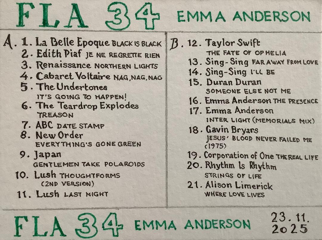 FLA 34: Emma Anderson (23/11/2025) | FIRST LAST ANYTHING